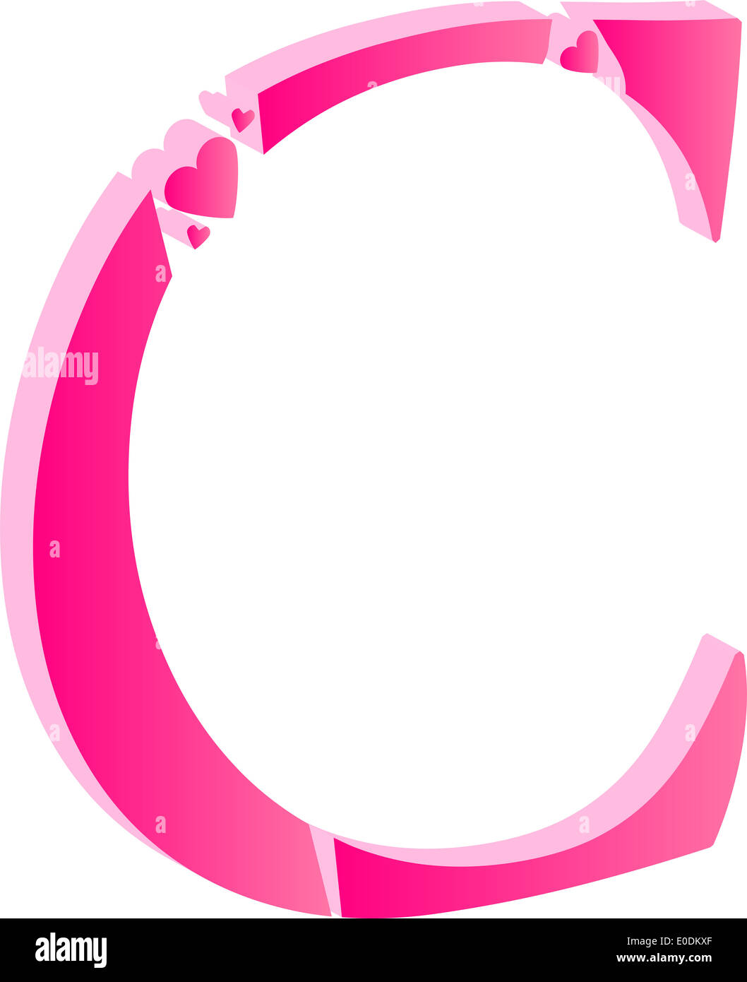 3D Alphabet Letter C Love Concept Vector Stock Photo - Alamy