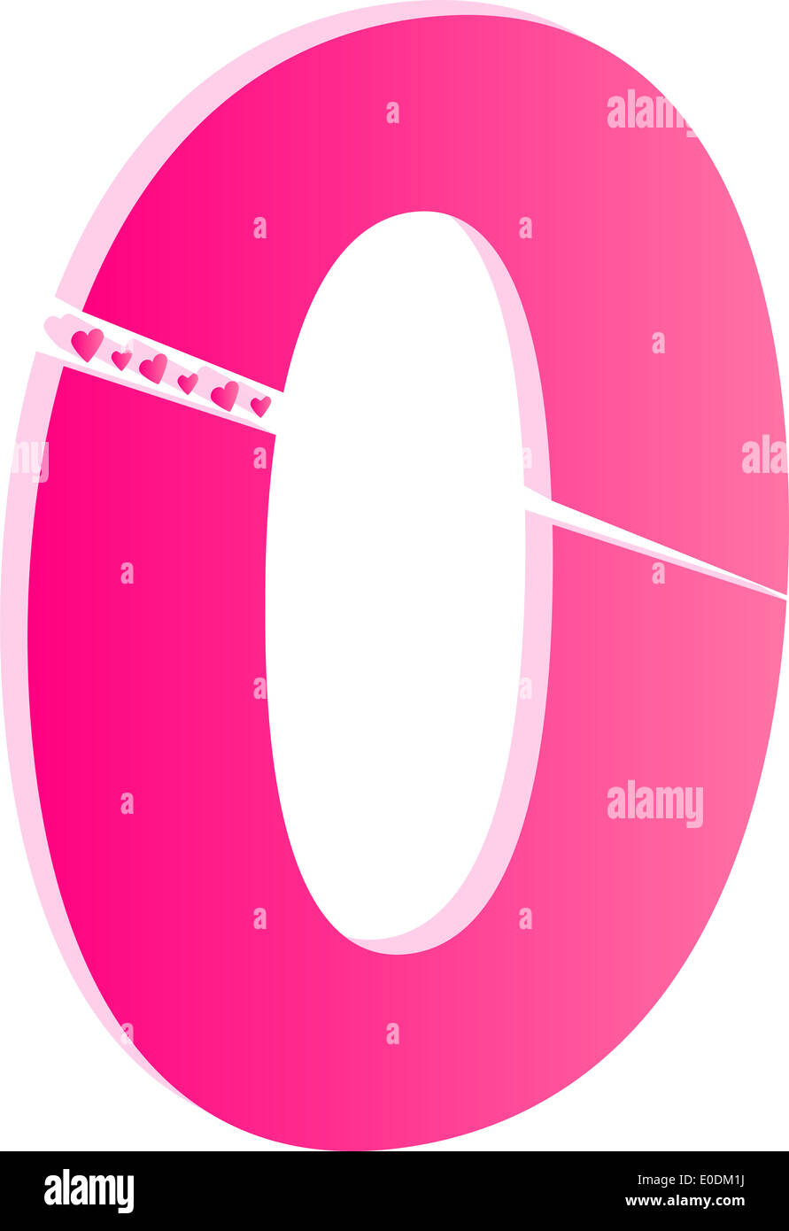 3D Number 0 Love Concept Stock Photo - Alamy