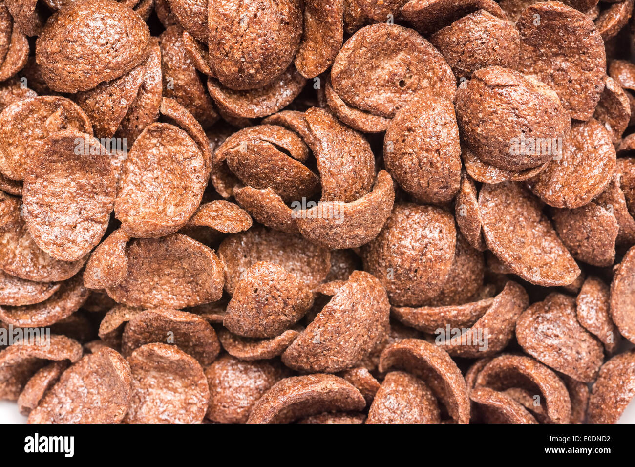 Breakfast Chocolate Corn Flakes Close Up Stock Photo - Alamy