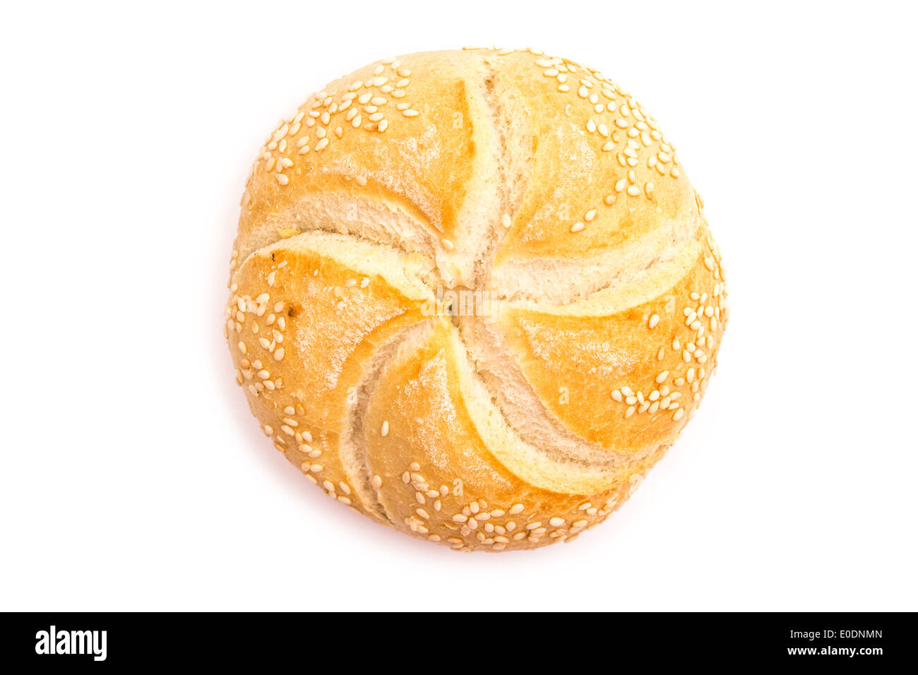 Round Bread Isolated On White Stock Photo - Alamy