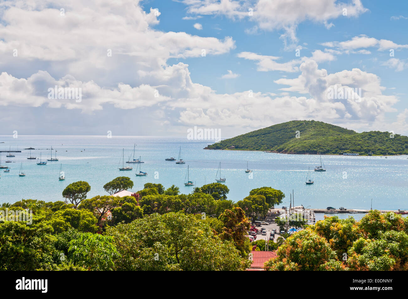 Harbour at St. Thomas in the U.S. Virgin Islands Stock Photo - Alamy