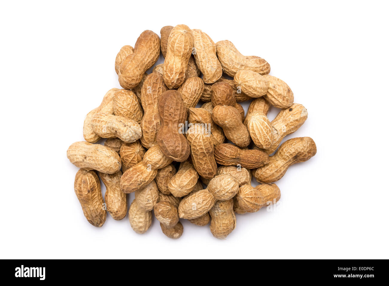 Peanuts In Shell Isolated On White Stock Photo - Alamy