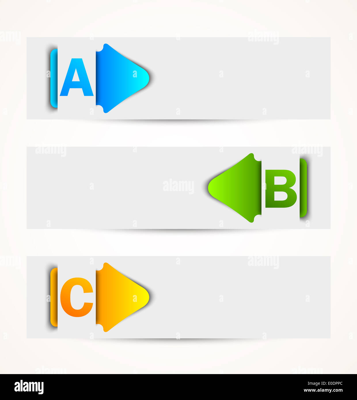Set of banners with arrows Stock Photo - Alamy