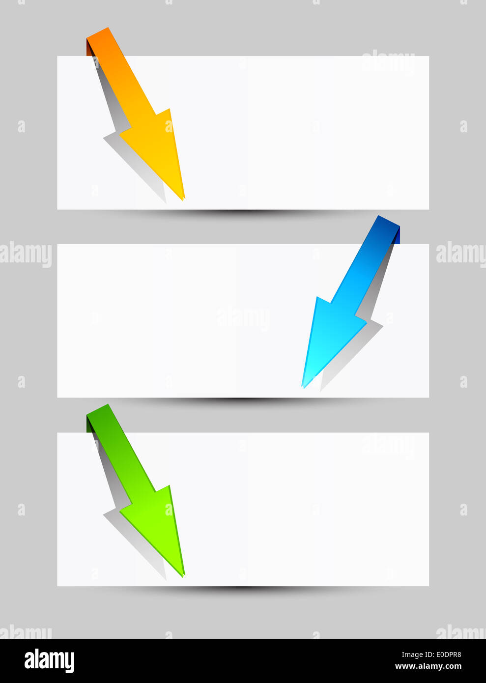 Set of banners with arrows Stock Photo - Alamy