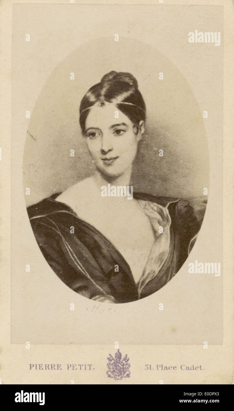 This 19th-century portrait depicts María Felicitas Malibran, a renowned ...