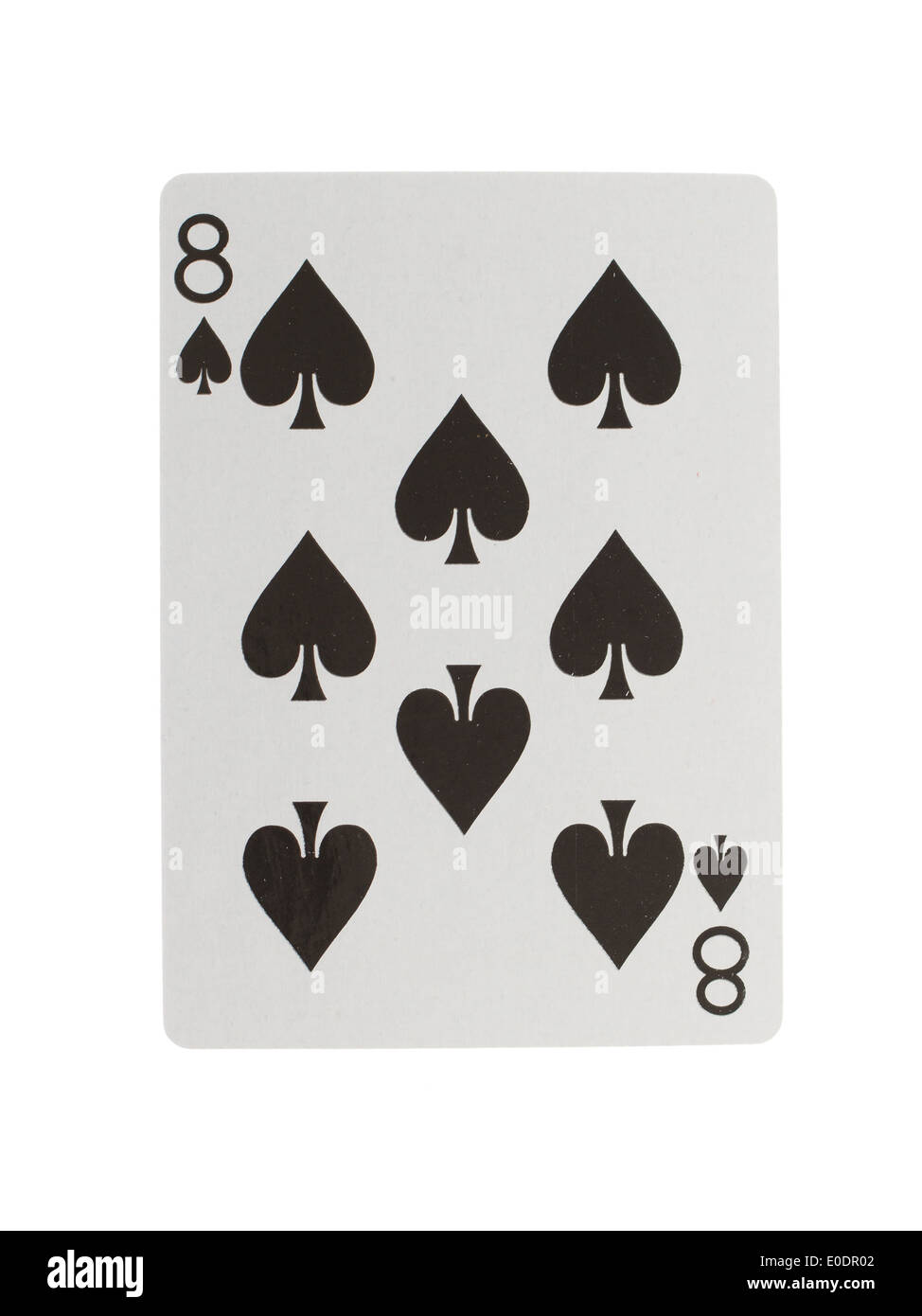Old playing card (eight) isolated on a white background Stock Photo - Alamy