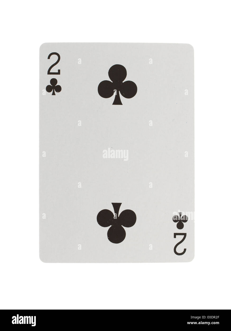 Playing card (two) isolated on a white background Stock Photo - Alamy