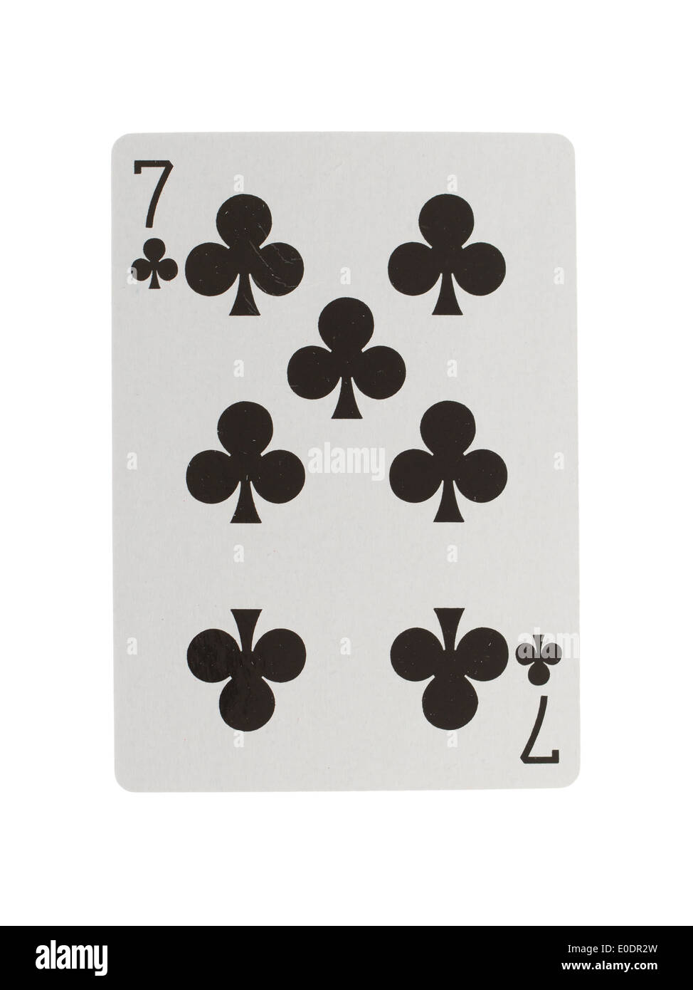Playing card (seven) isolated on a white background Stock Photo - Alamy