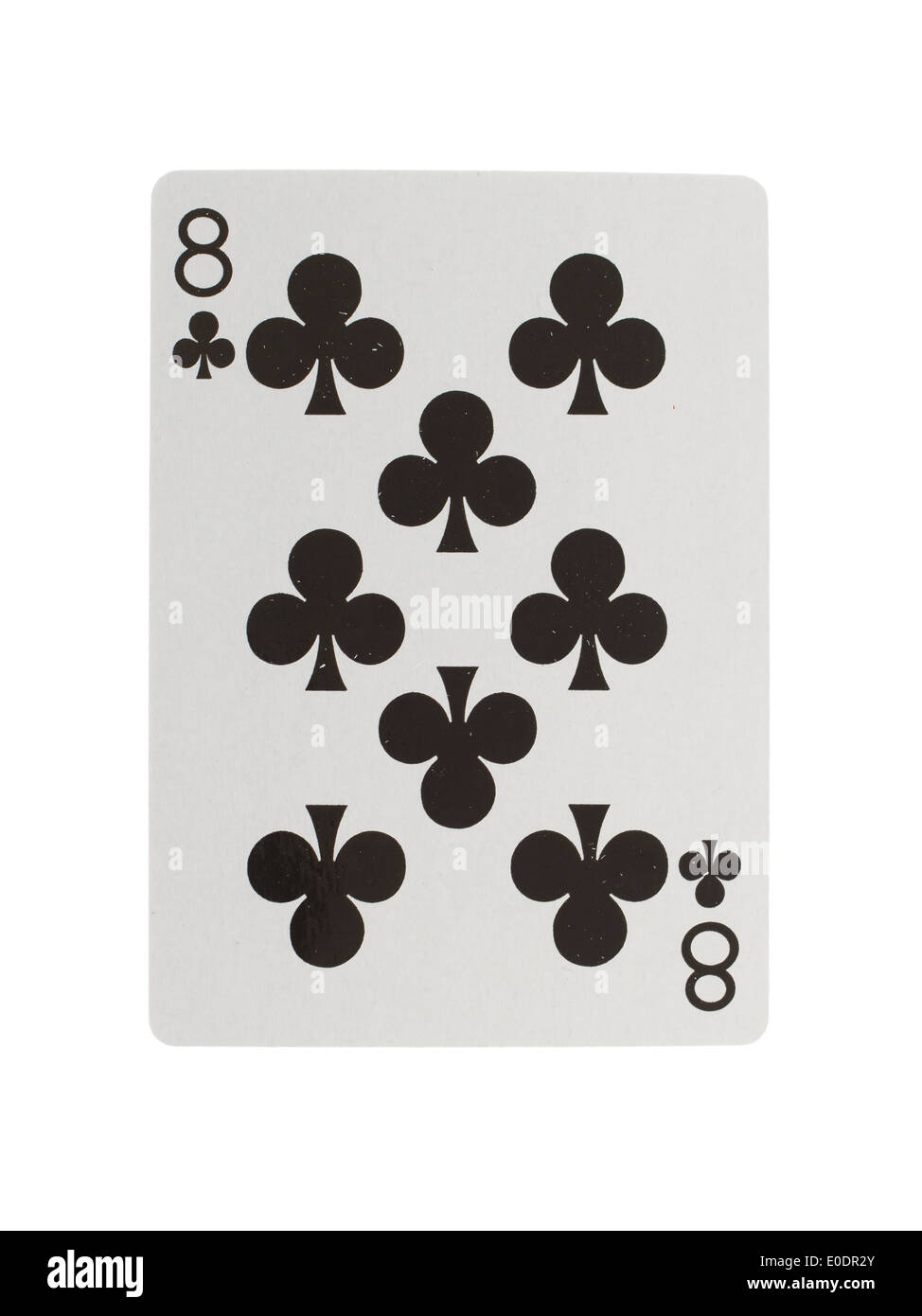 Playing card (eight) isolated on a white background Stock Photo - Alamy