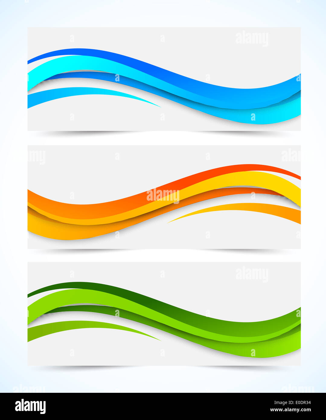 Set of abstract wavy banners Stock Photo - Alamy
