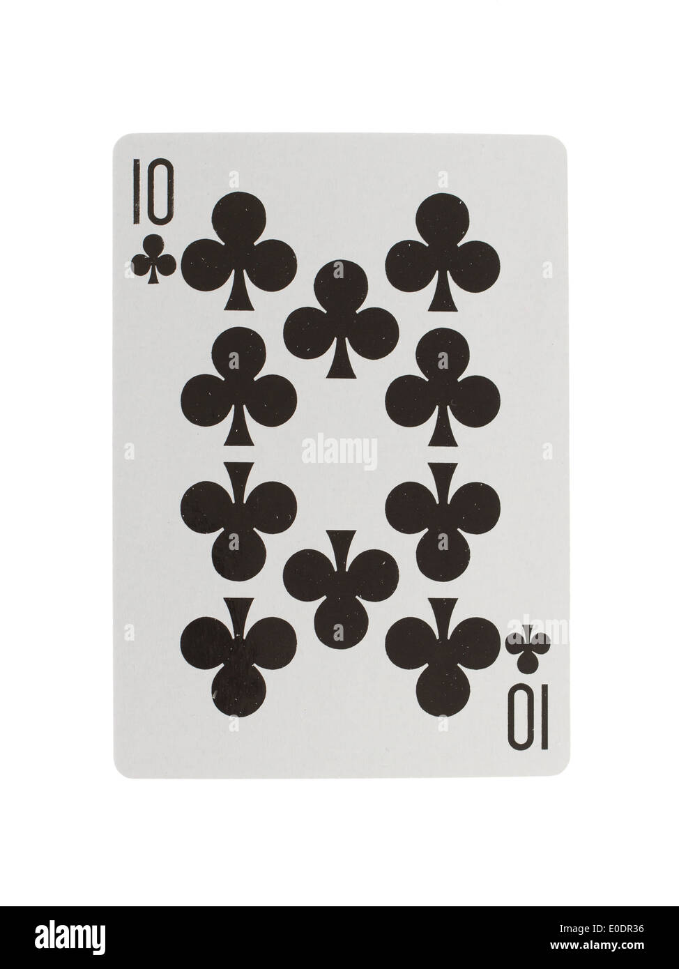 Playing card (ten) isolated on a white background Stock Photo - Alamy
