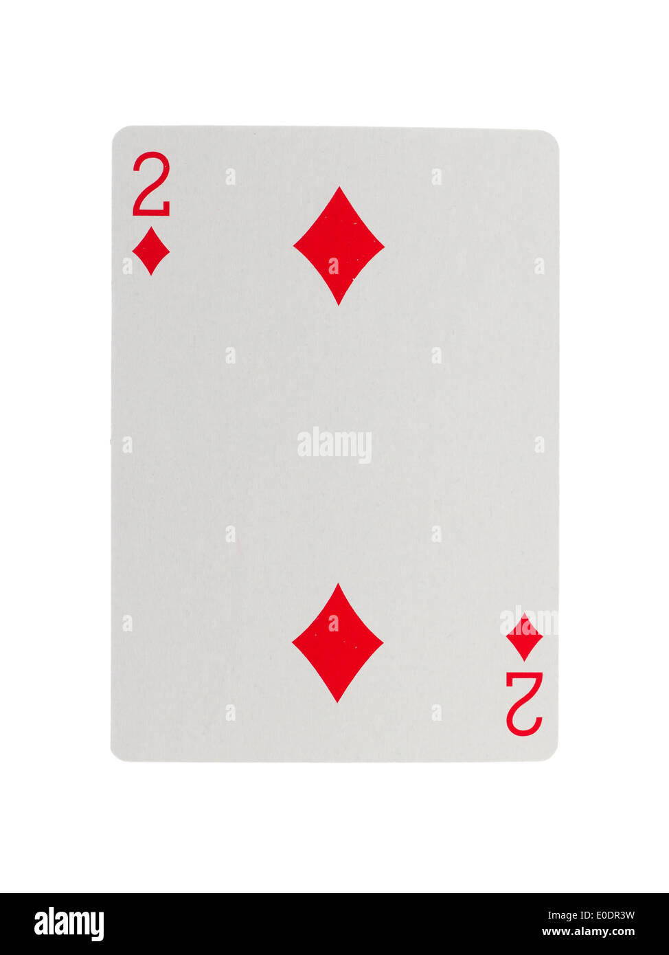Playing card (two) isolated on a white background Stock Photo - Alamy