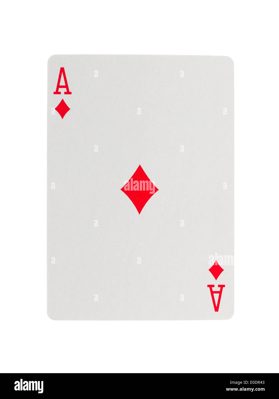 Playing card (ace) isolated on a white background Stock Photo - Alamy