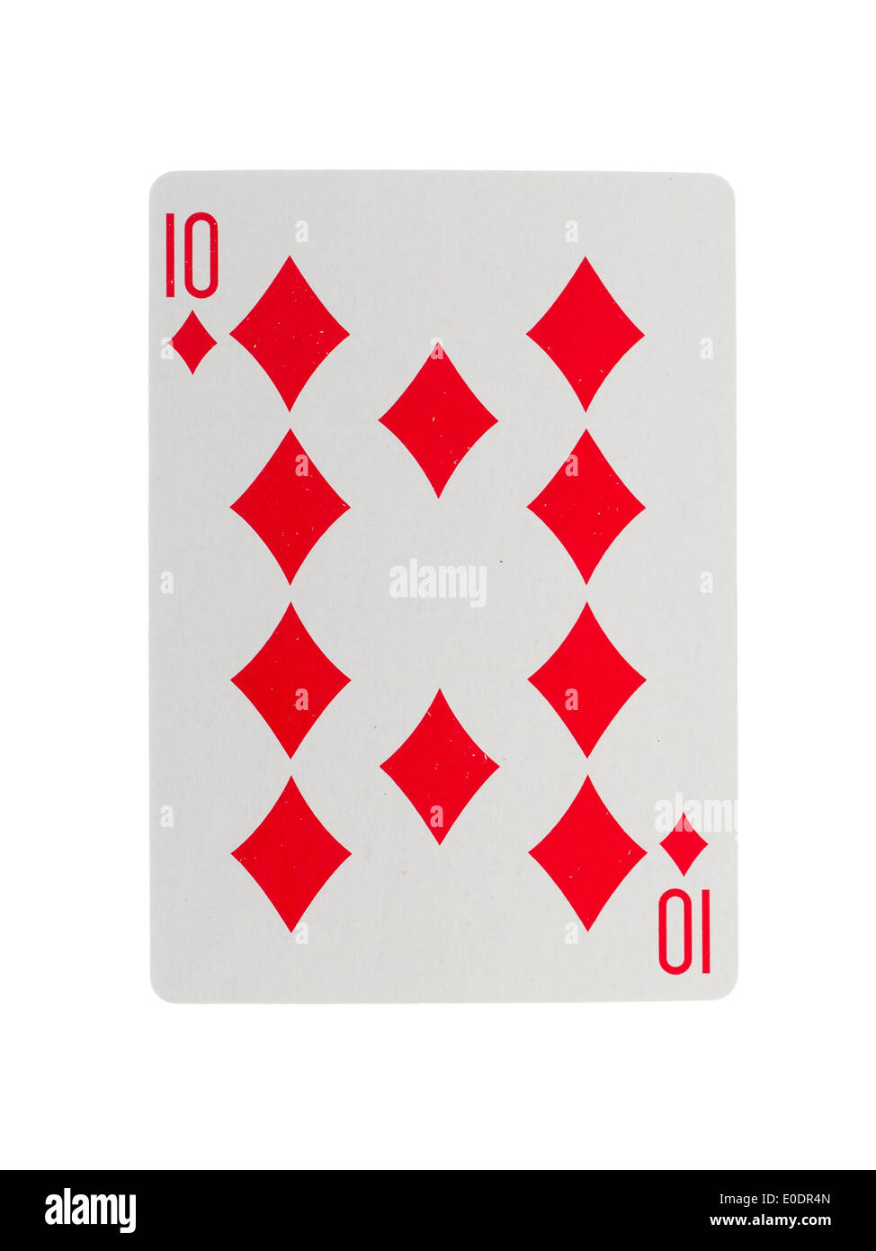 Playing card (ten) isolated on a white background Stock Photo - Alamy