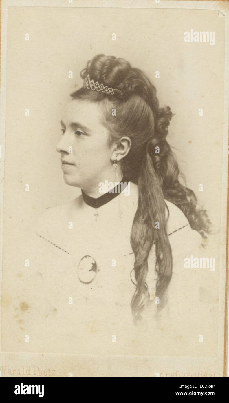 A vintage black-and-white portrait of Mathilda "Hilda" Wideberg ...