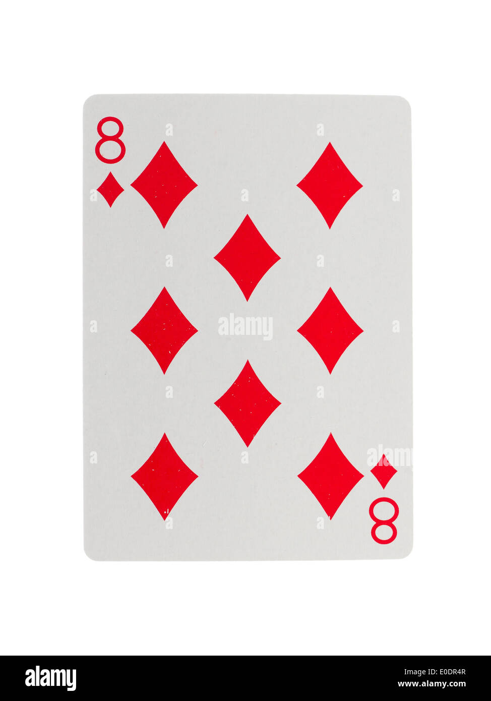 Playing card (eight) isolated on a white background Stock Photo - Alamy