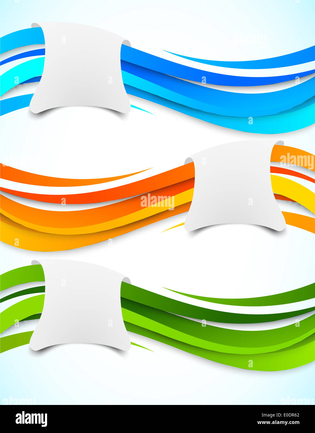 Set of wavy banners. Abstract illustration Stock Photo - Alamy