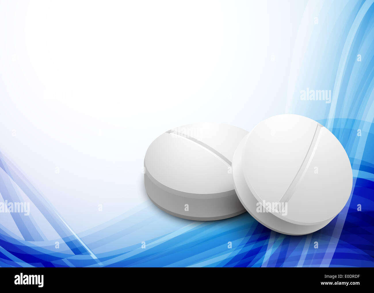 Abstract blue background with pills Stock Photo - Alamy