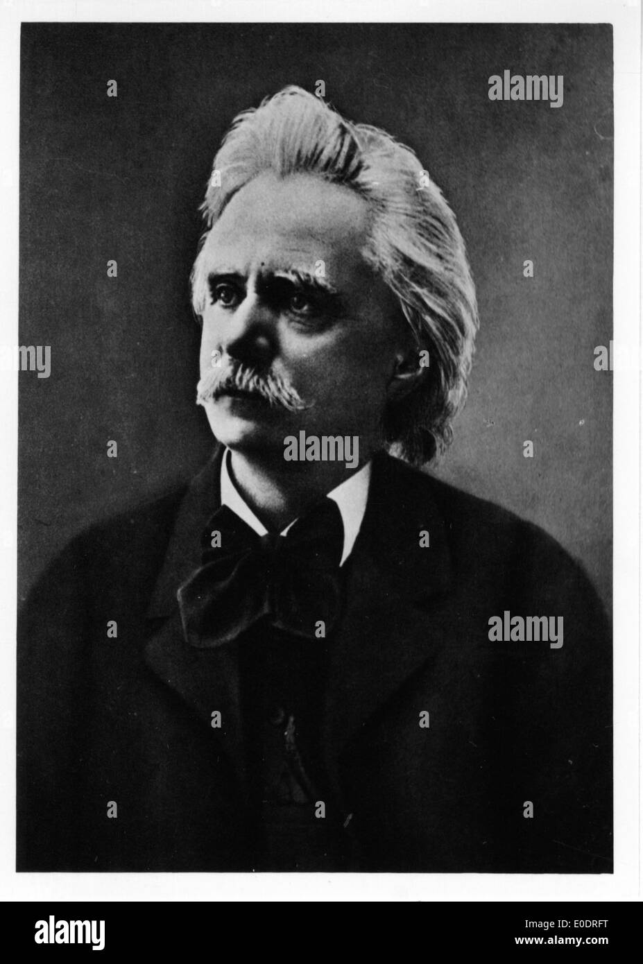A portrait of the famous Norwegian composer Edvard Grieg, taken in the ...