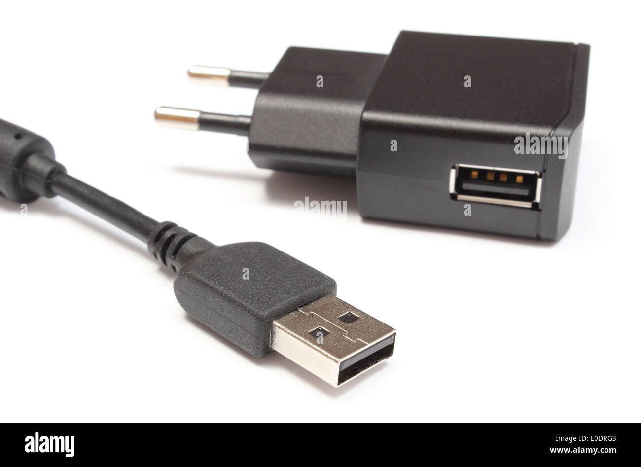 Electric plug with cable, cable for electrical appliances. Isolated on ...