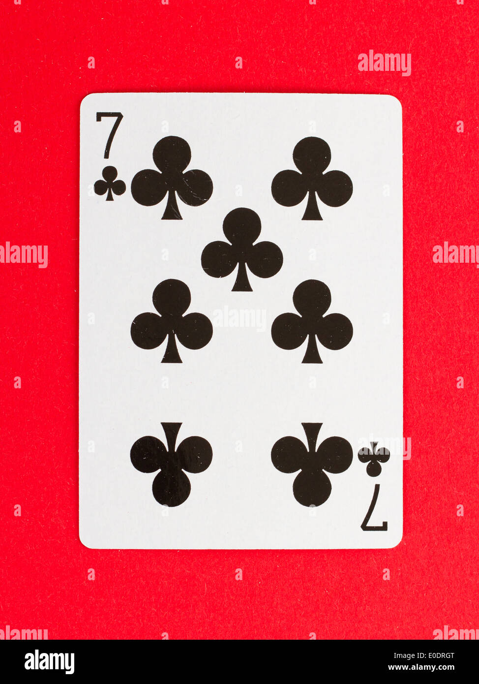 Poker card seven black heart hi-res stock photography and images - Alamy
