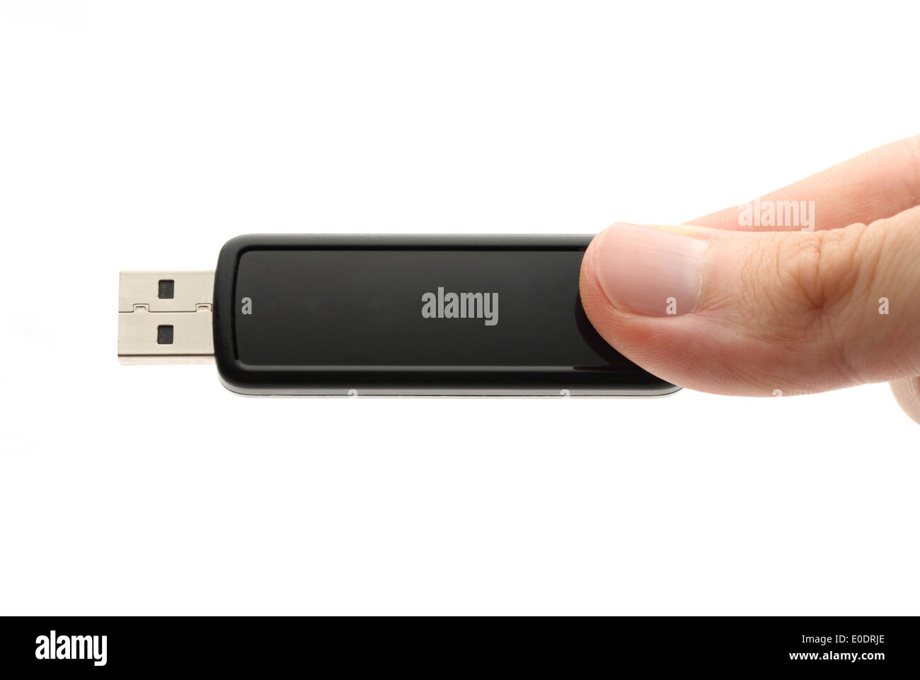 Hand holding Usb flash on white Stock Photo - Alamy
