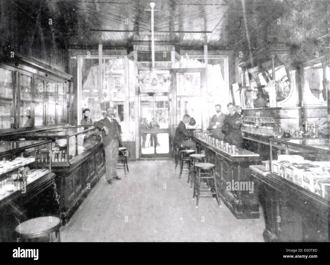 A photograph of Congdon's Pharmacy, dating from the 1910s. The image ...