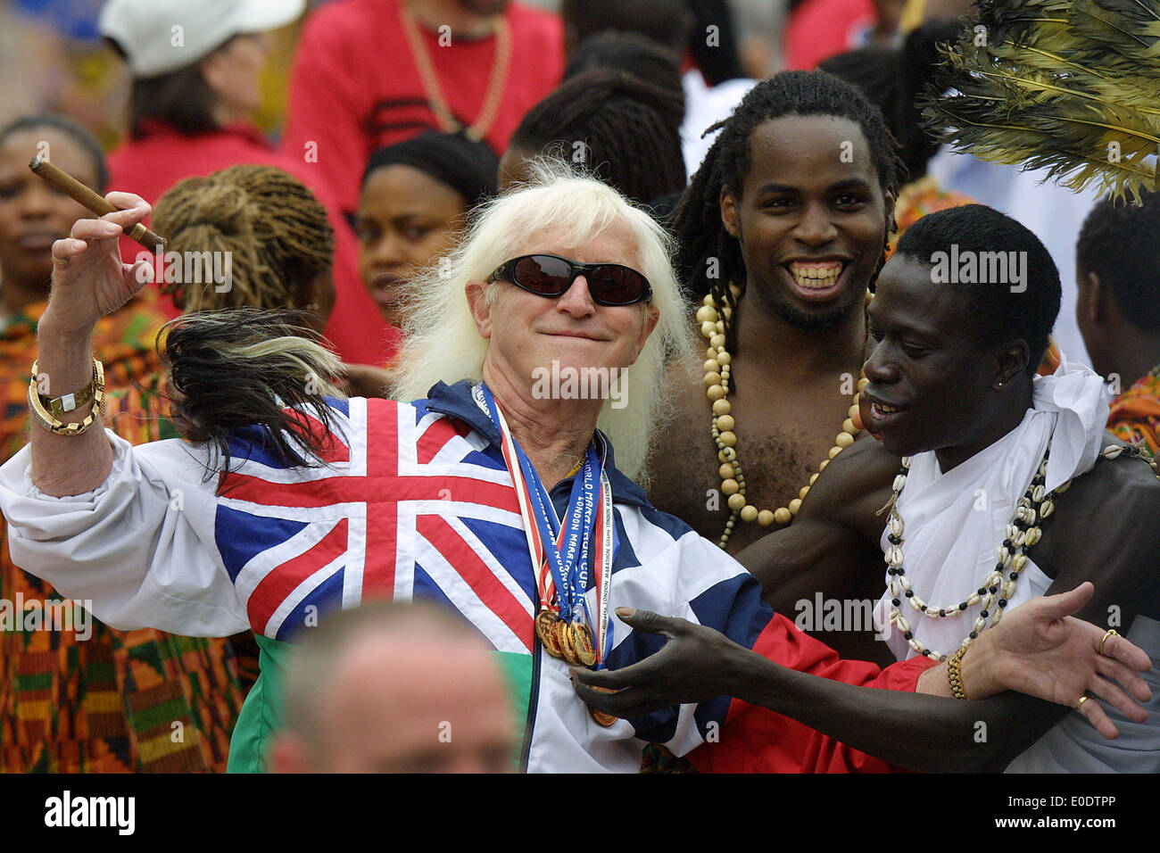 Jimmy Savile during the Golden Jubilee celebrations in London 2002 ...