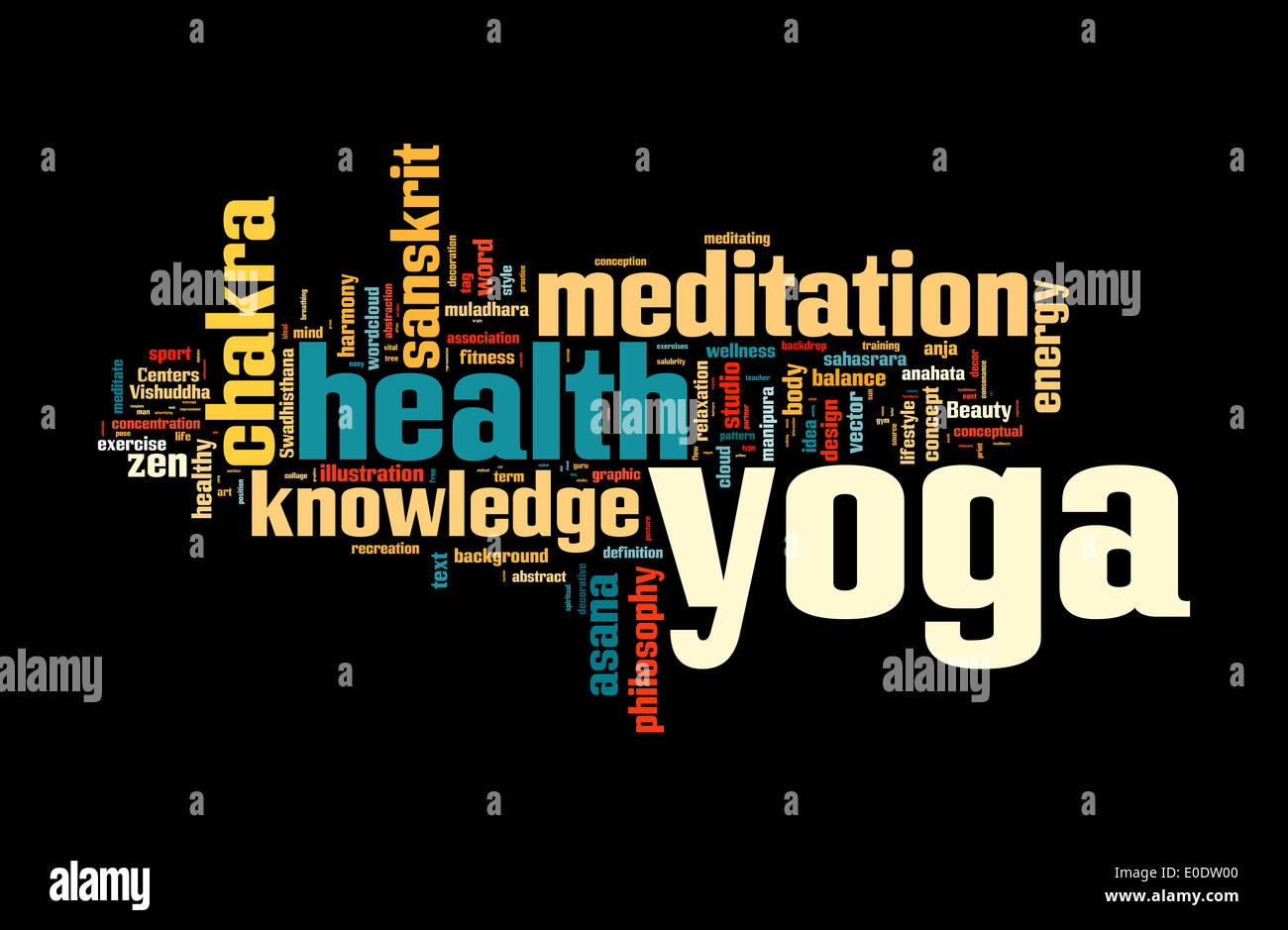 Meditation word cloud concept yoga hi-res stock photography and images ...