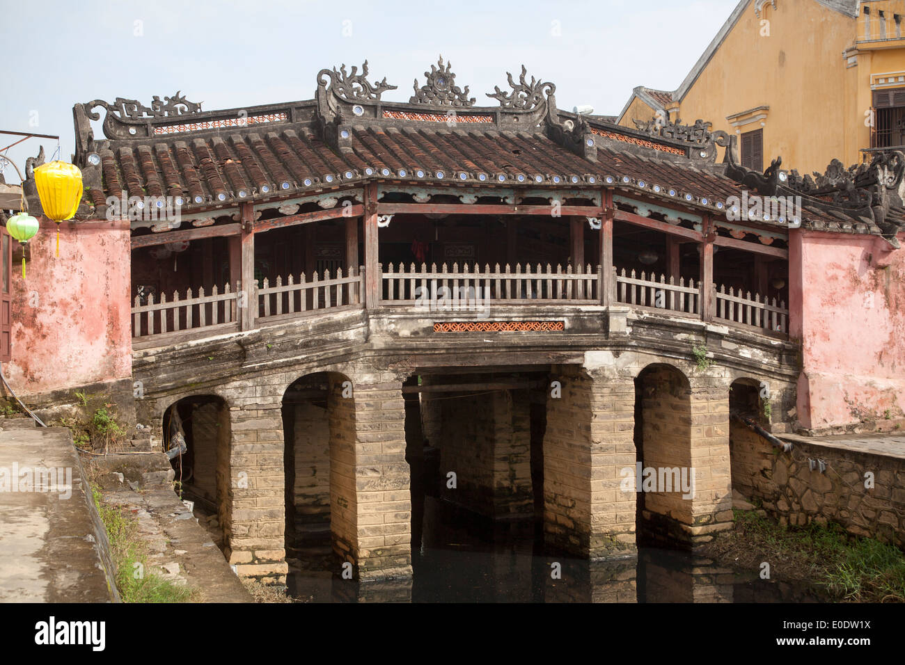 Chua Cau Temple Bridge (Japanese Covered Bridge) in the historic old ...