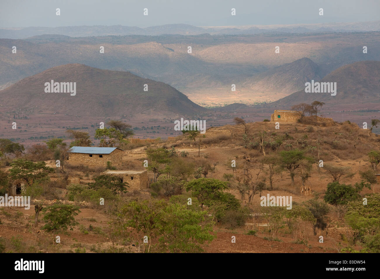 Koremi village, near Harar, in the Ethiopian Highlands of Africa Stock ...