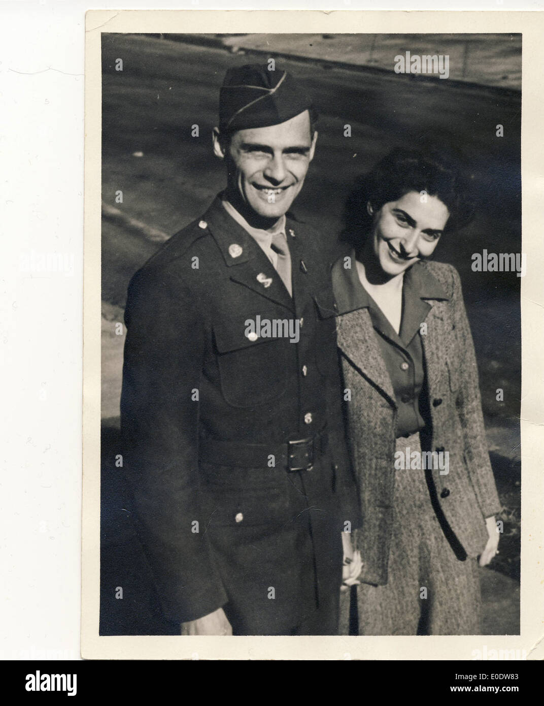 Ruth Kaufman and her husband in 1942, capturing a moment during World ...