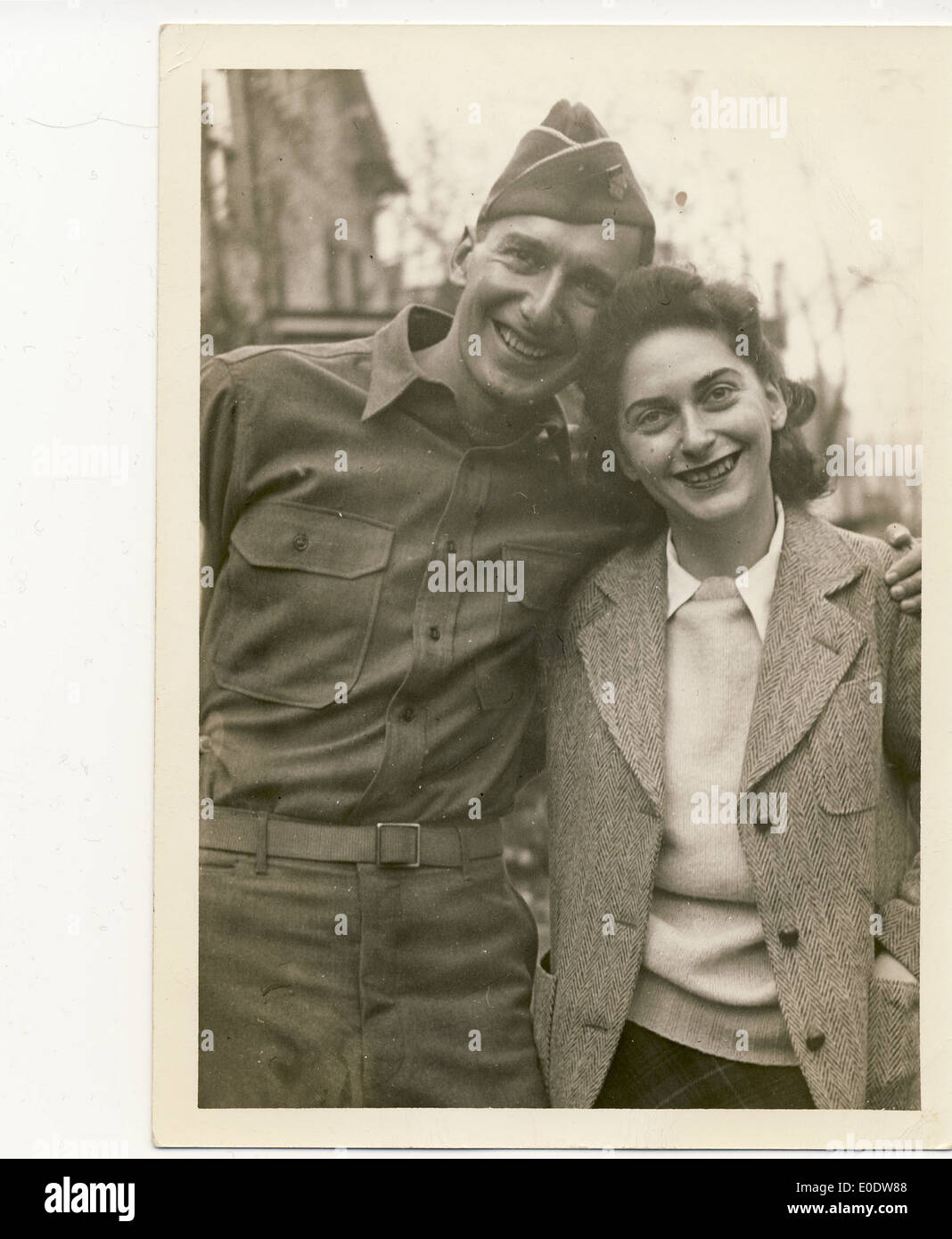 The image portrays Ruth Kaufman and a private, a soldier who was killed ...