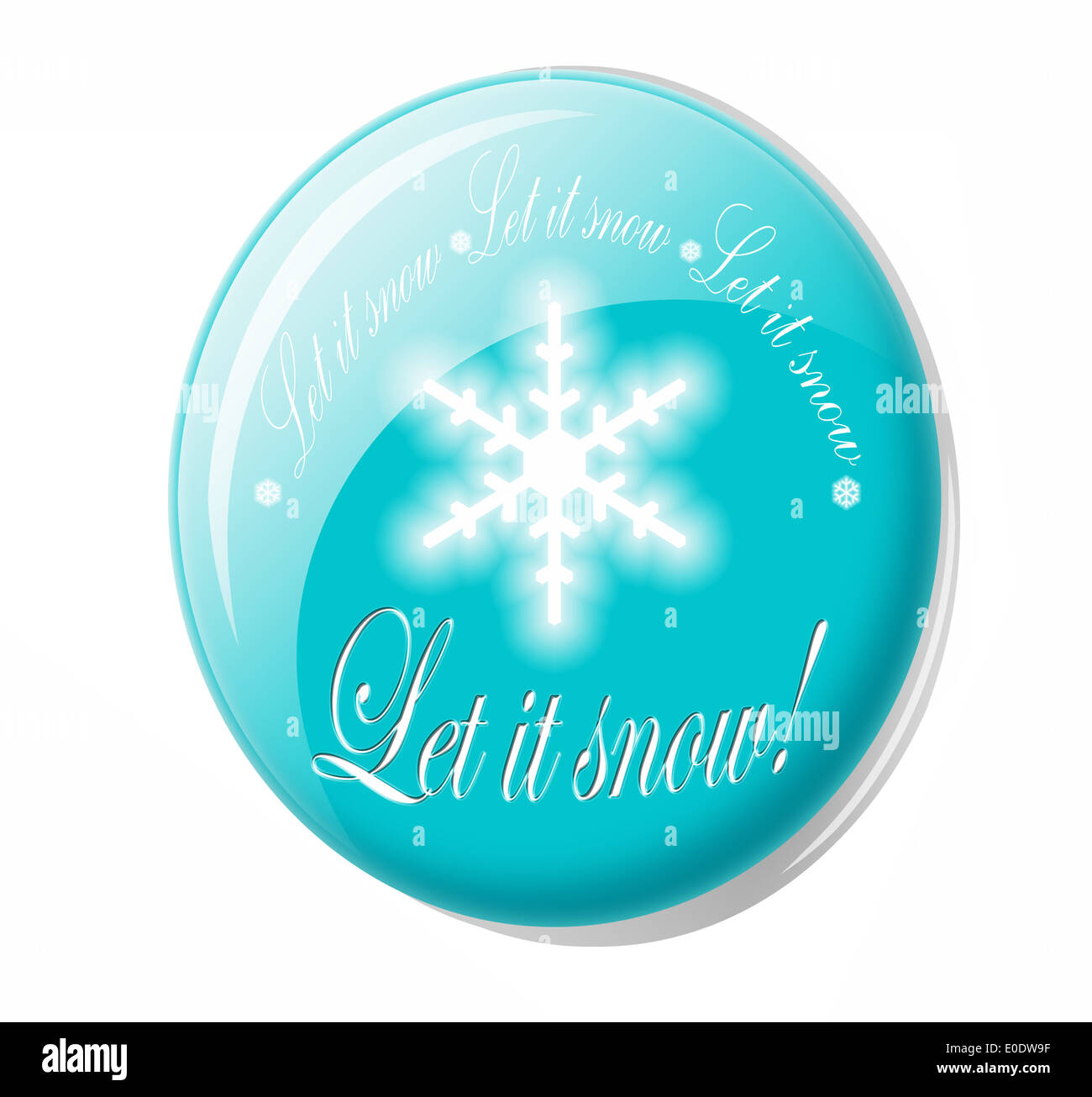 Let it snow button isolated on white Stock Photo - Alamy