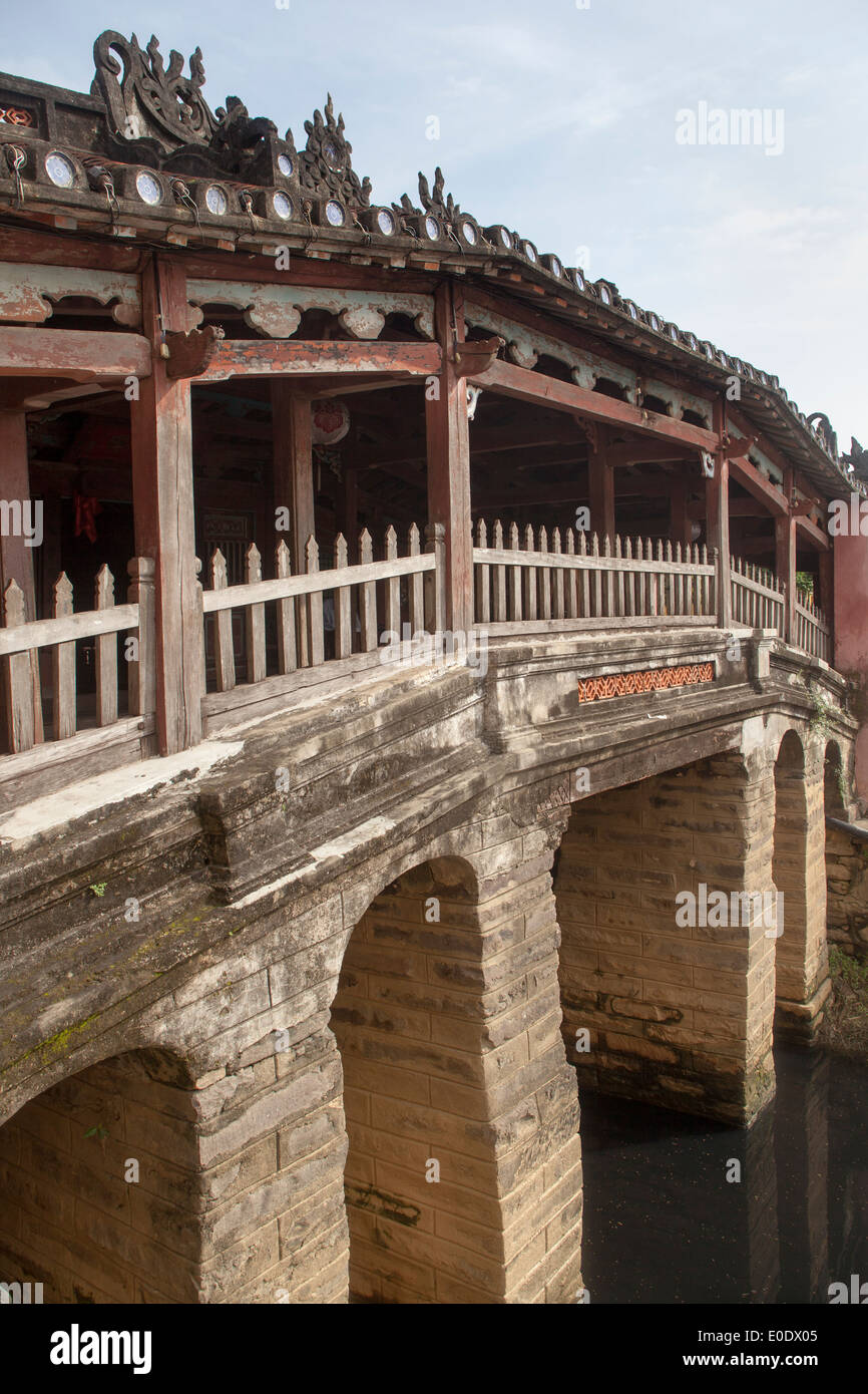Chua Cau Temple Bridge (Japanese Covered Bridge) in the historic old ...