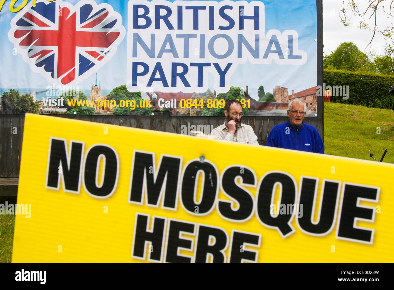 Bnp mosque protest hi-res stock photography and images - Alamy