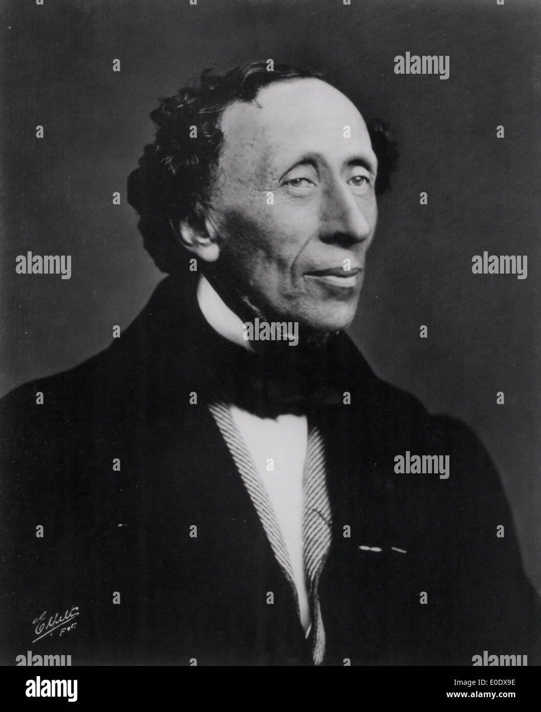 This is a portrait of Hans Christian Andersen, the renowned Danish ...