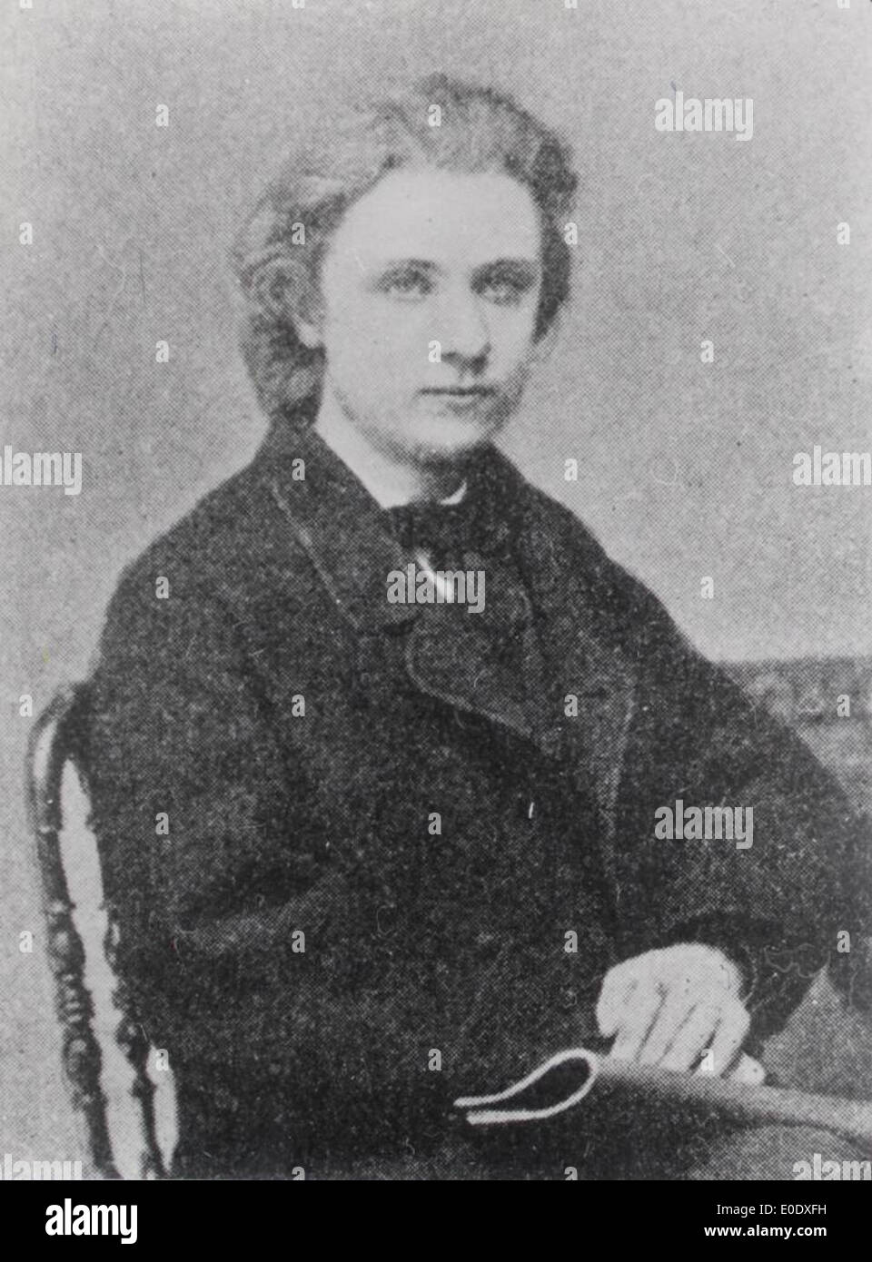 A portrait of Edvard Grieg, the famous Norwegian composer, known for ...