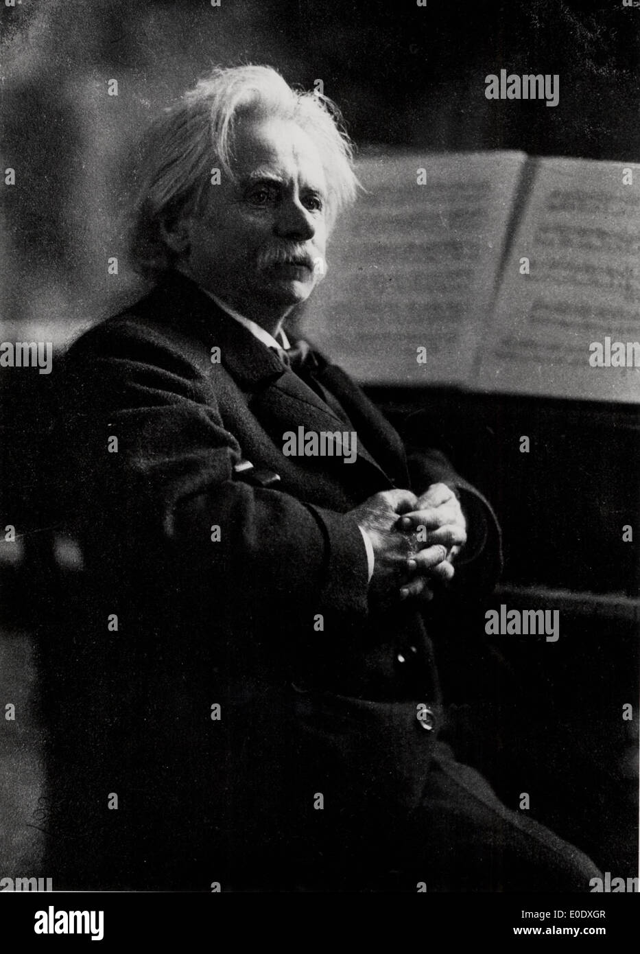 This photograph shows the renowned Norwegian composer Edvard Grieg at ...