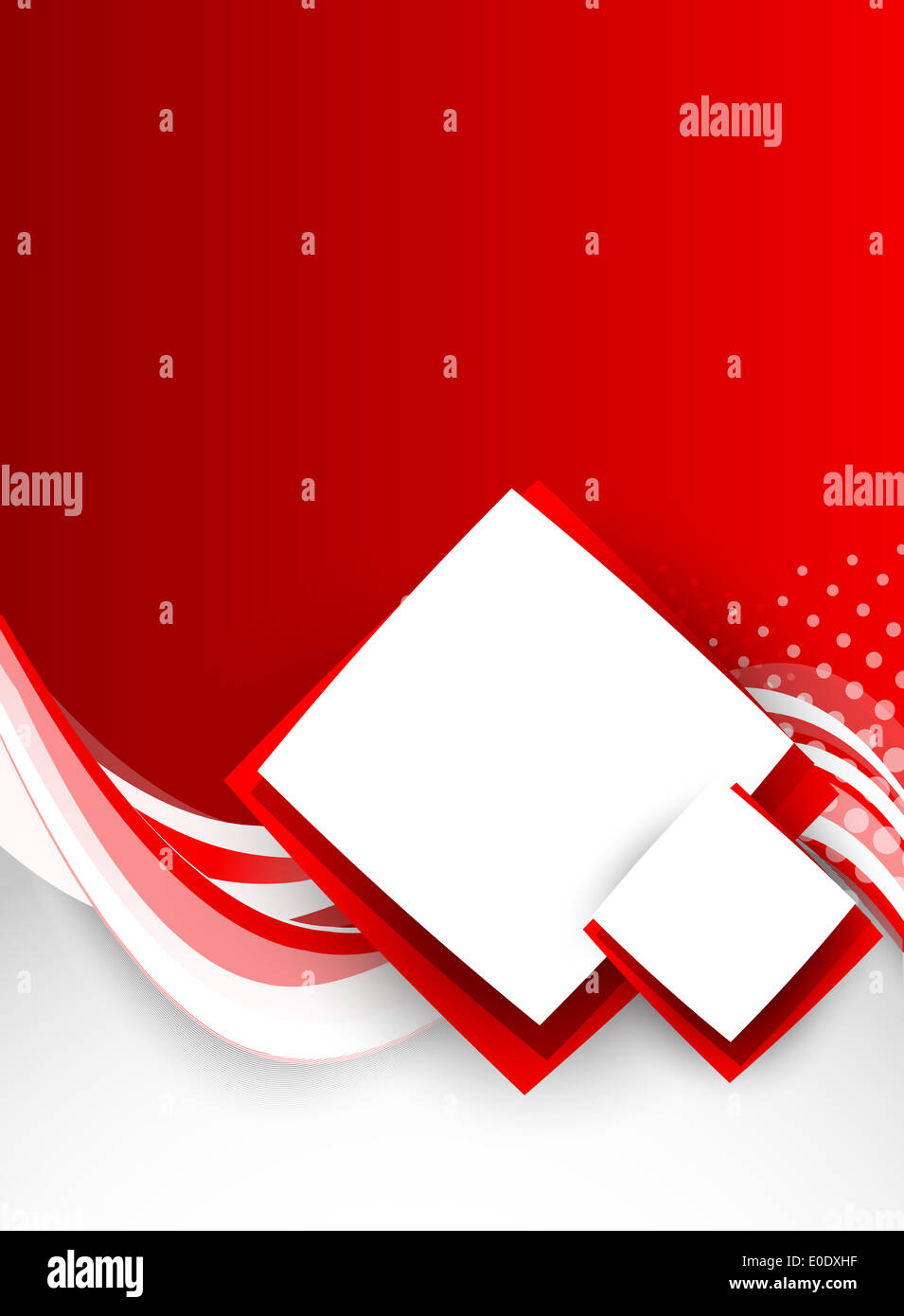 Abstract red brochure with squares Stock Photo - Alamy