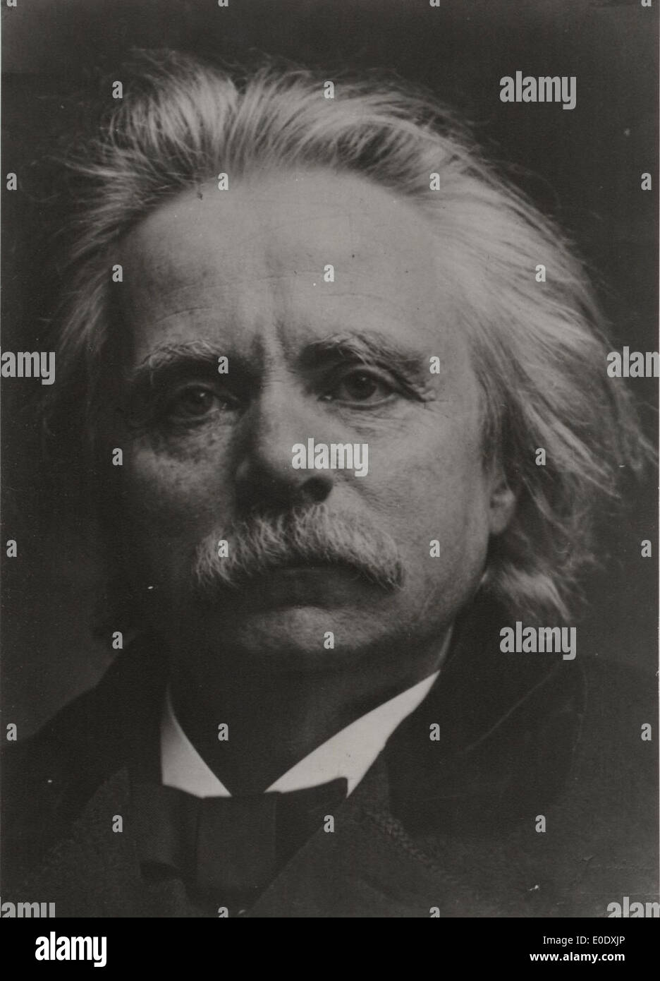 A portrait of the renowned Norwegian composer Edvard Grieg, capturing ...