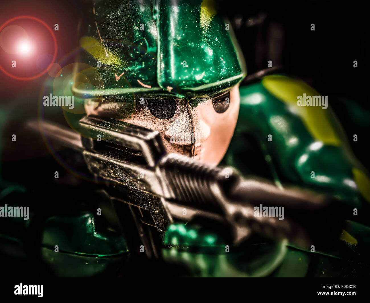 Toy soldier green plastic rifle hi-res stock photography and images - Alamy