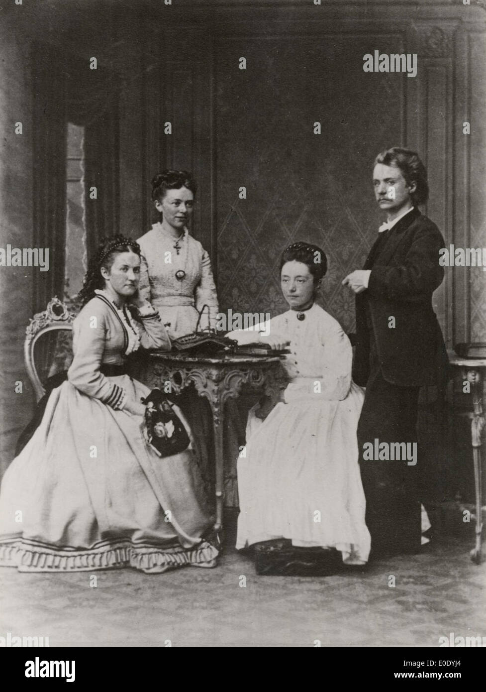 This historical image captures Nina and Edvard Grieg with Nina’s ...