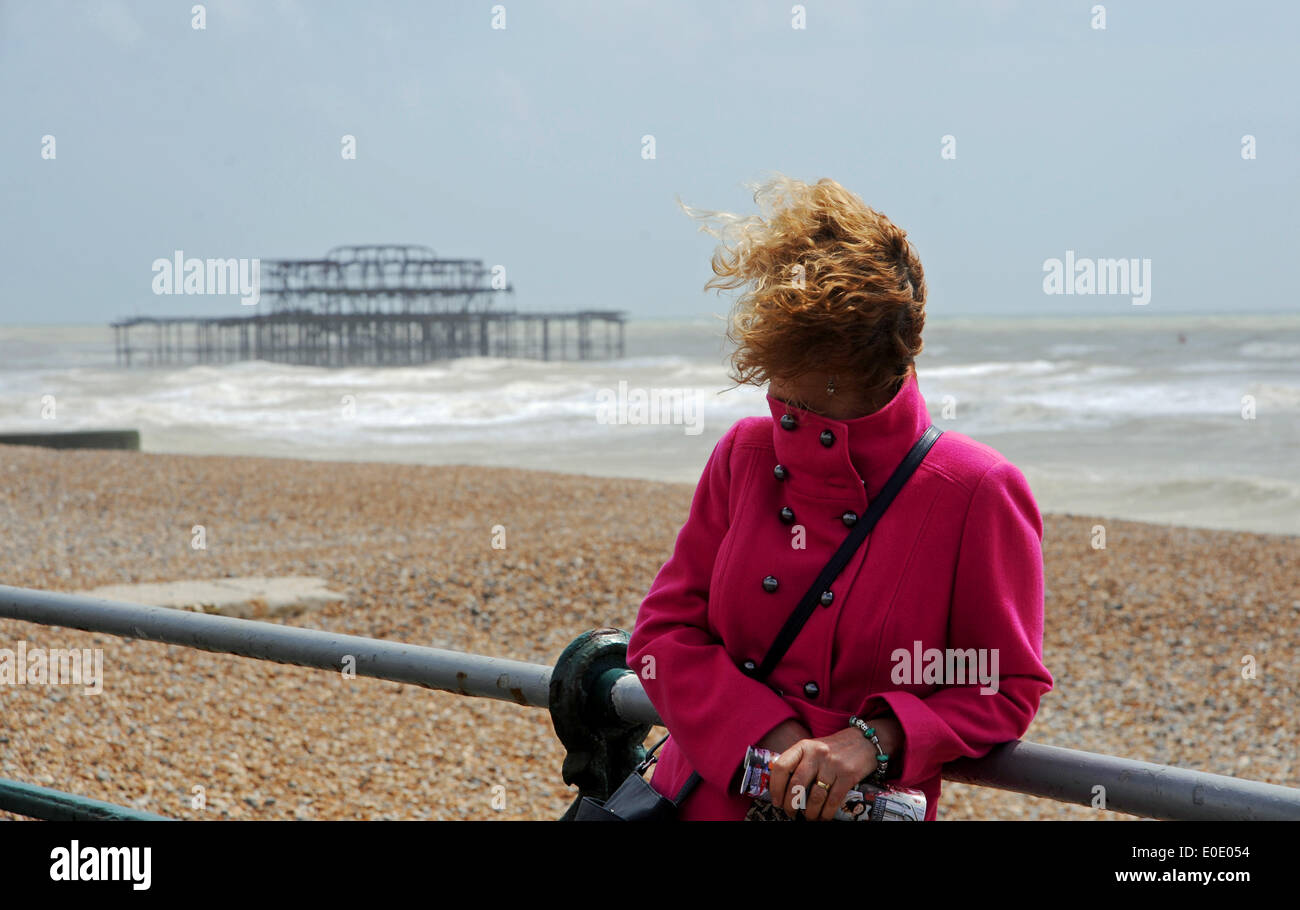 Strong wind blowing hair hi-res stock photography and images - Alamy