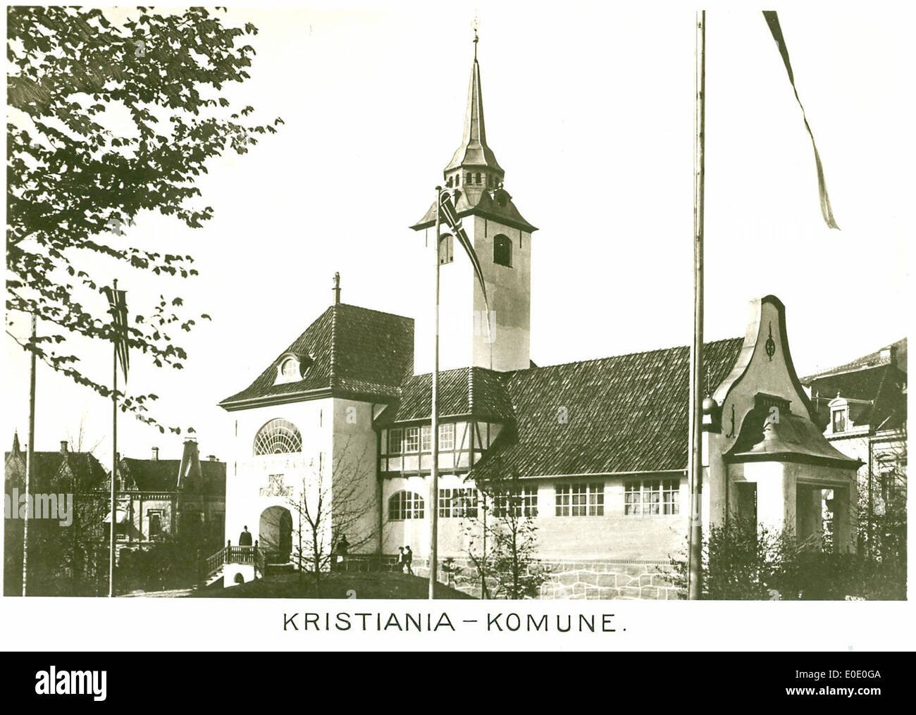 A historic image of Kristiania (now Oslo), Norway, from 1898 ...