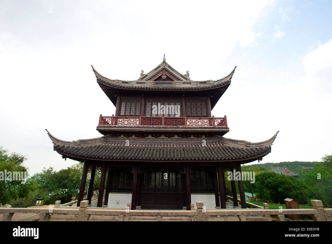 Traditional Chinese temple on nature background Stock Photo - Alamy