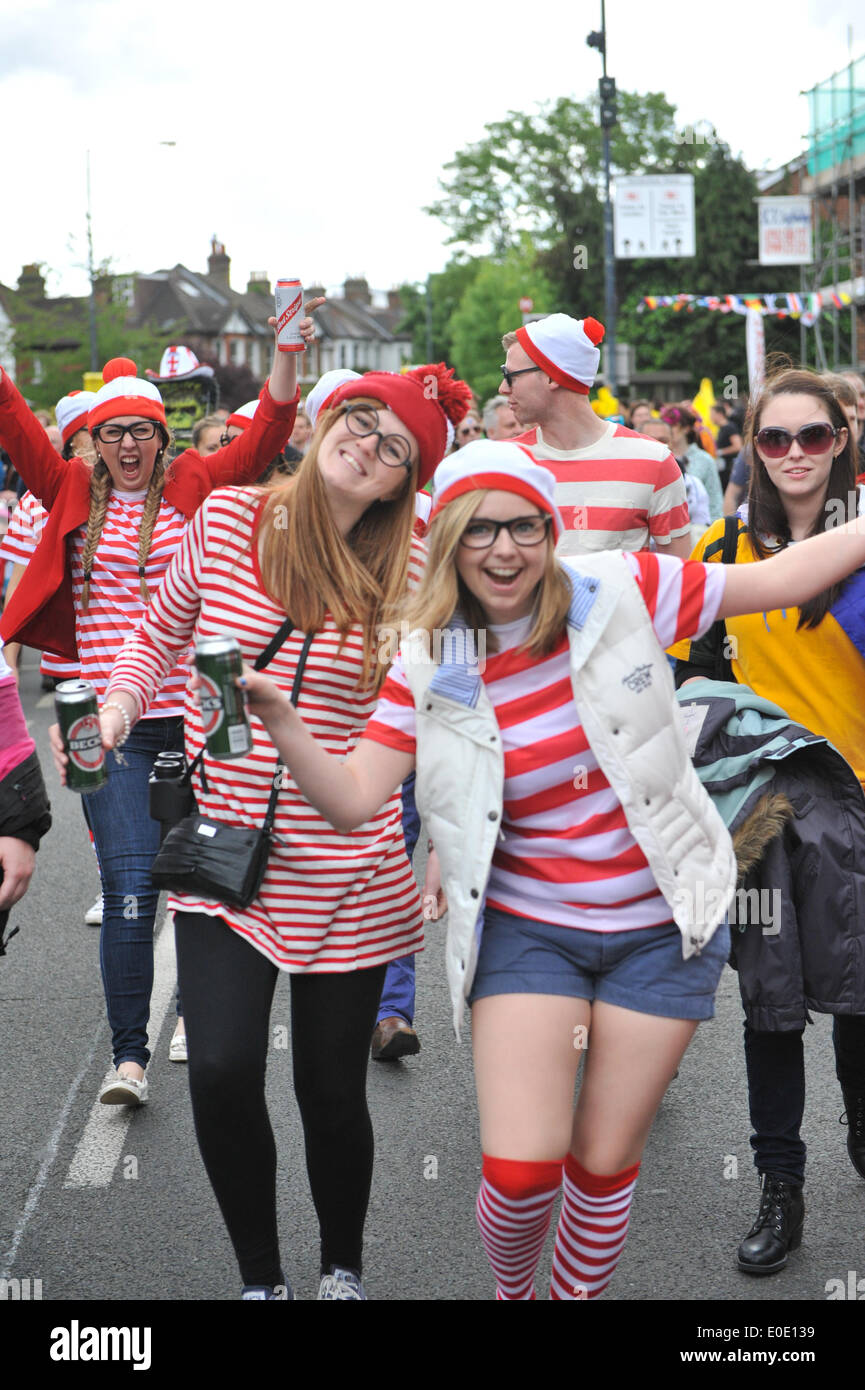 Twickenham, London, UK. 10th May 2014. 'Where's Wally'? The crowd ...