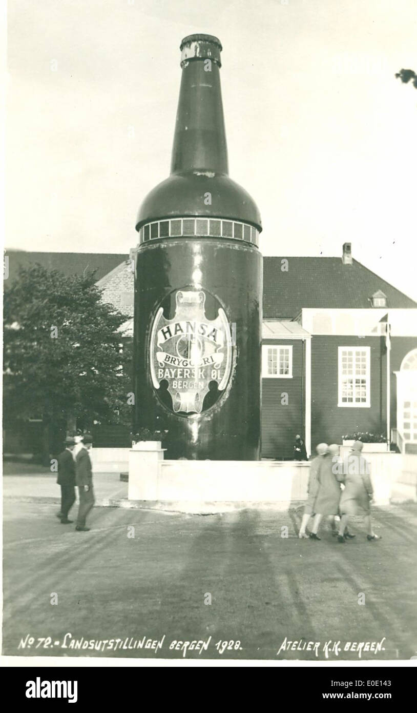 A 1928 Hansa bottle, an antique glass bottle that reflects the design ...