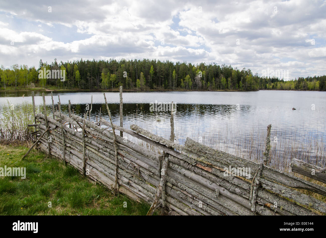 Traditional scandinavian fence hi-res stock photography and images - Alamy