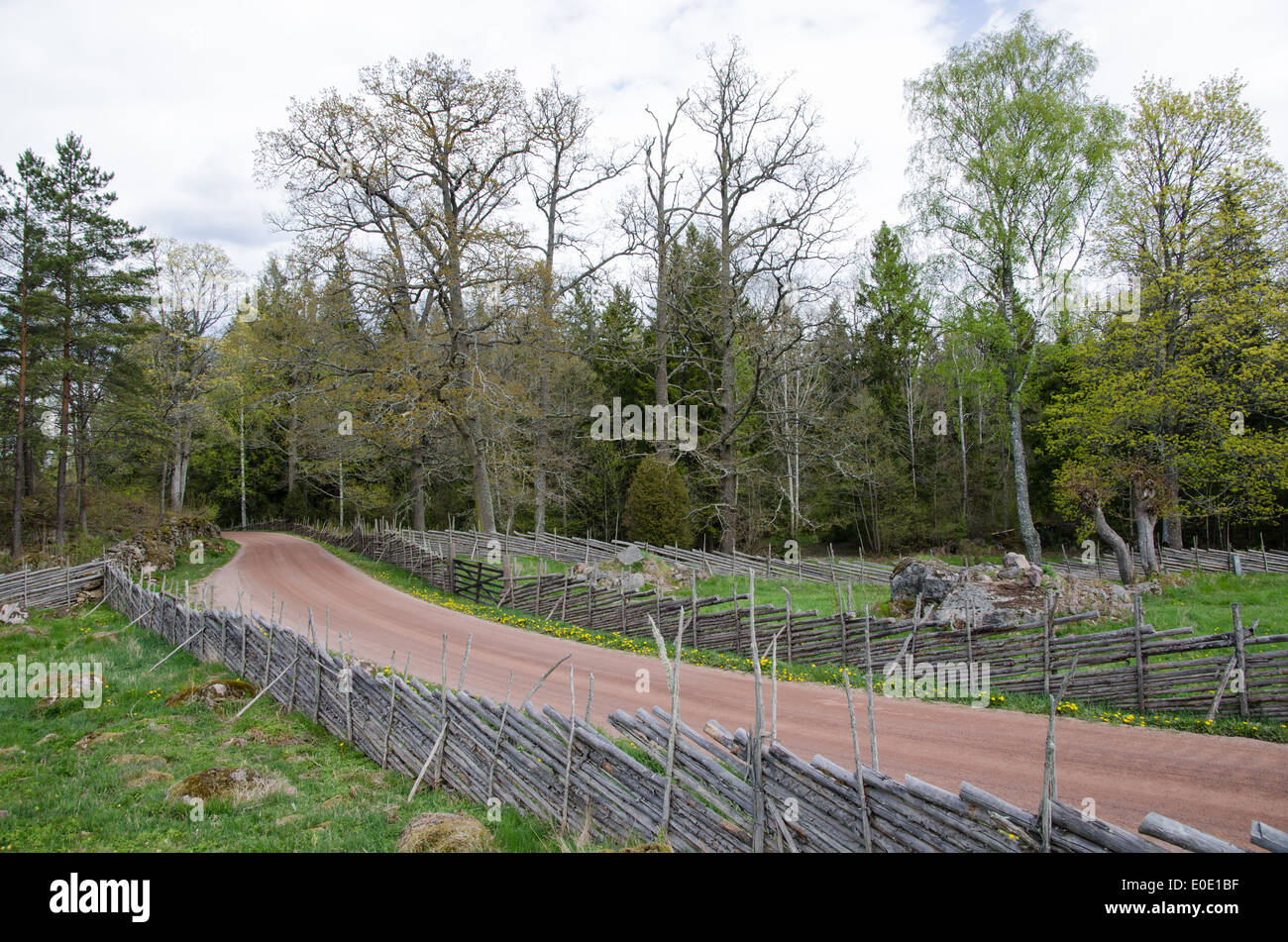 Traditional swedish fence hi-res stock photography and images - Alamy